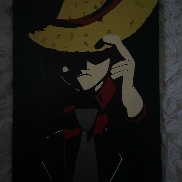 Art | One Piece Luffy Painting Medium Sized Canvas Painted By Me | Poshmark